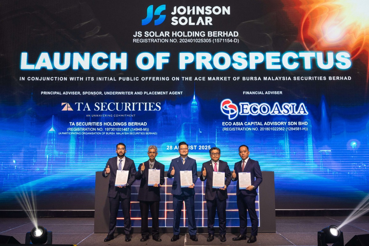 JS Solar starts accepting applications for ACE Market IPO at 31 sen per share